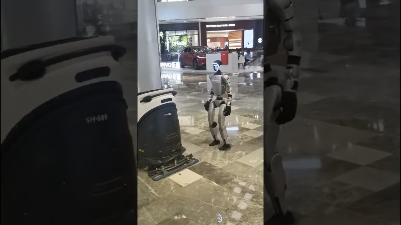 Future in a Chinese Mall: Humanoid Robot Meets AI Janitor - ChinaTechHub